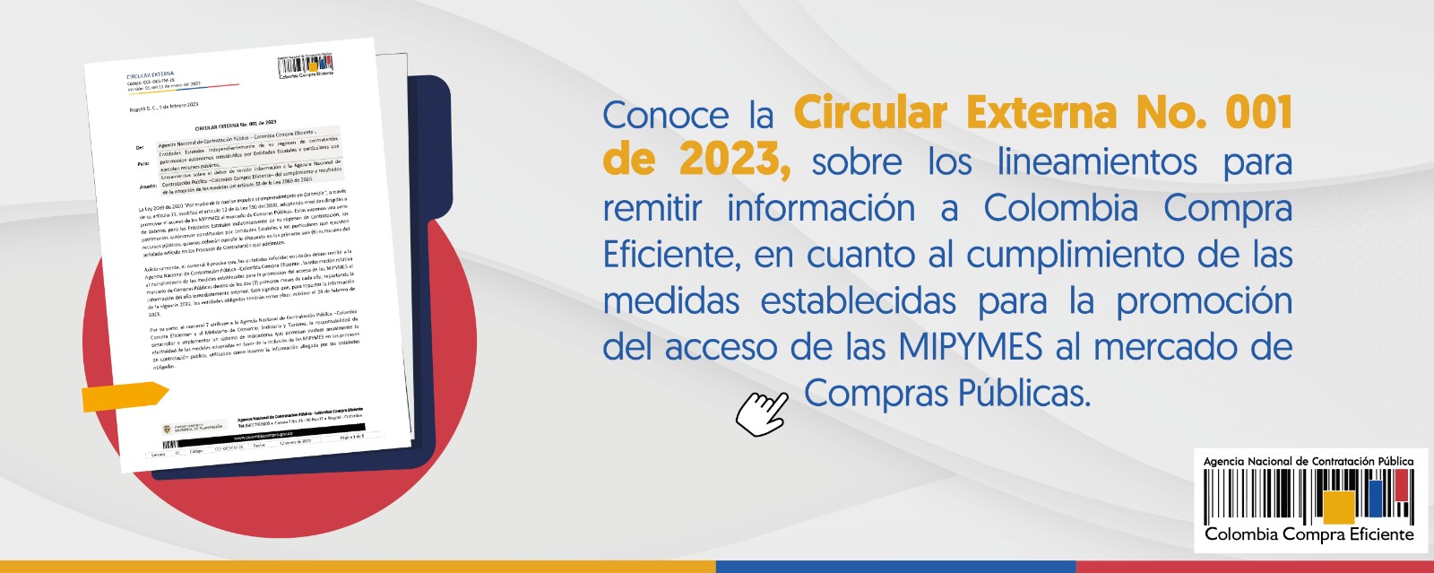 CIRCULAR 001 DE 2023 | Colombia Compra Eficiente | Agencia Nacional de ...